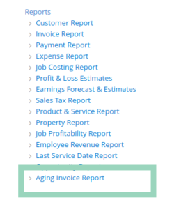 FAQ – I want to see an aging invoices report – Yardbook Tutorials