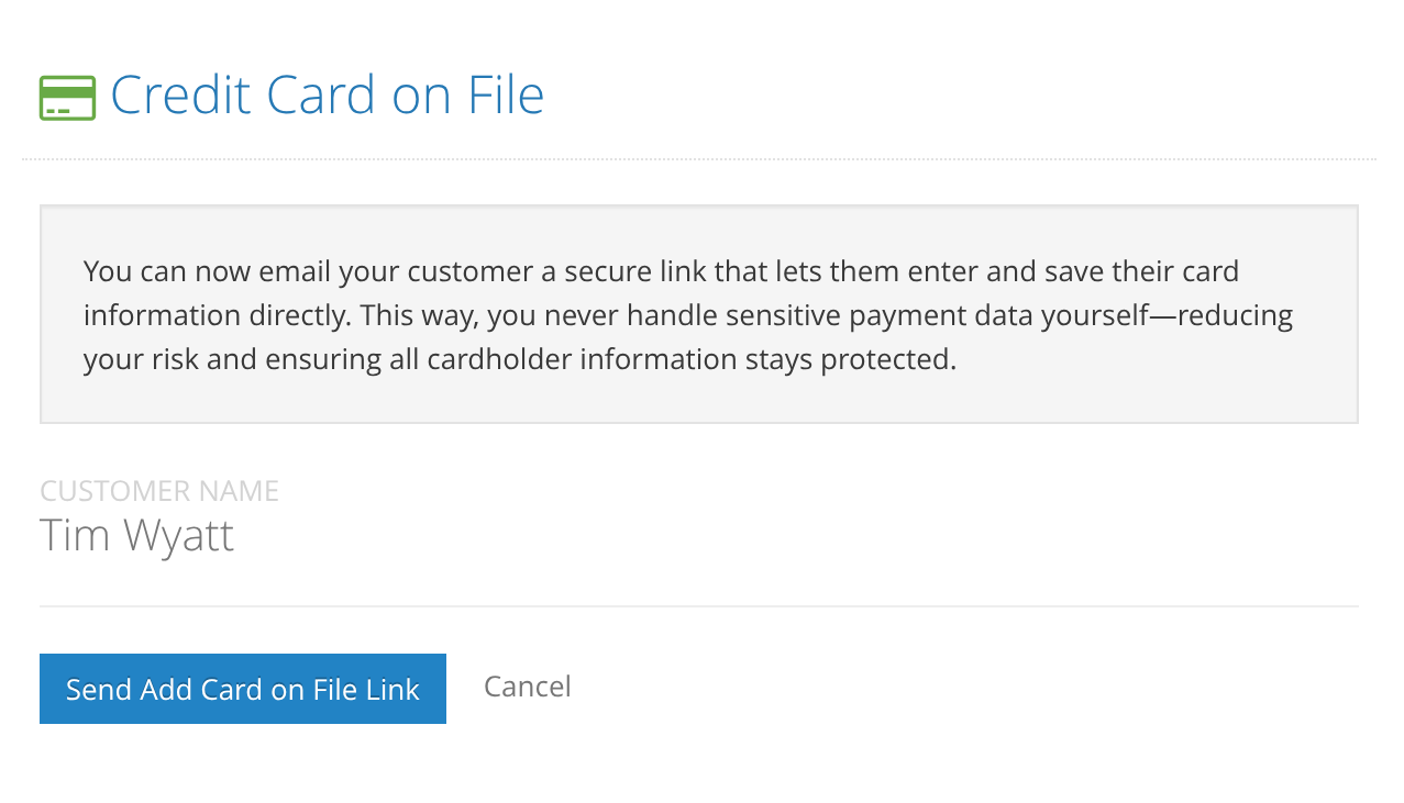 Credit Card on File – Yardbook Tutorials